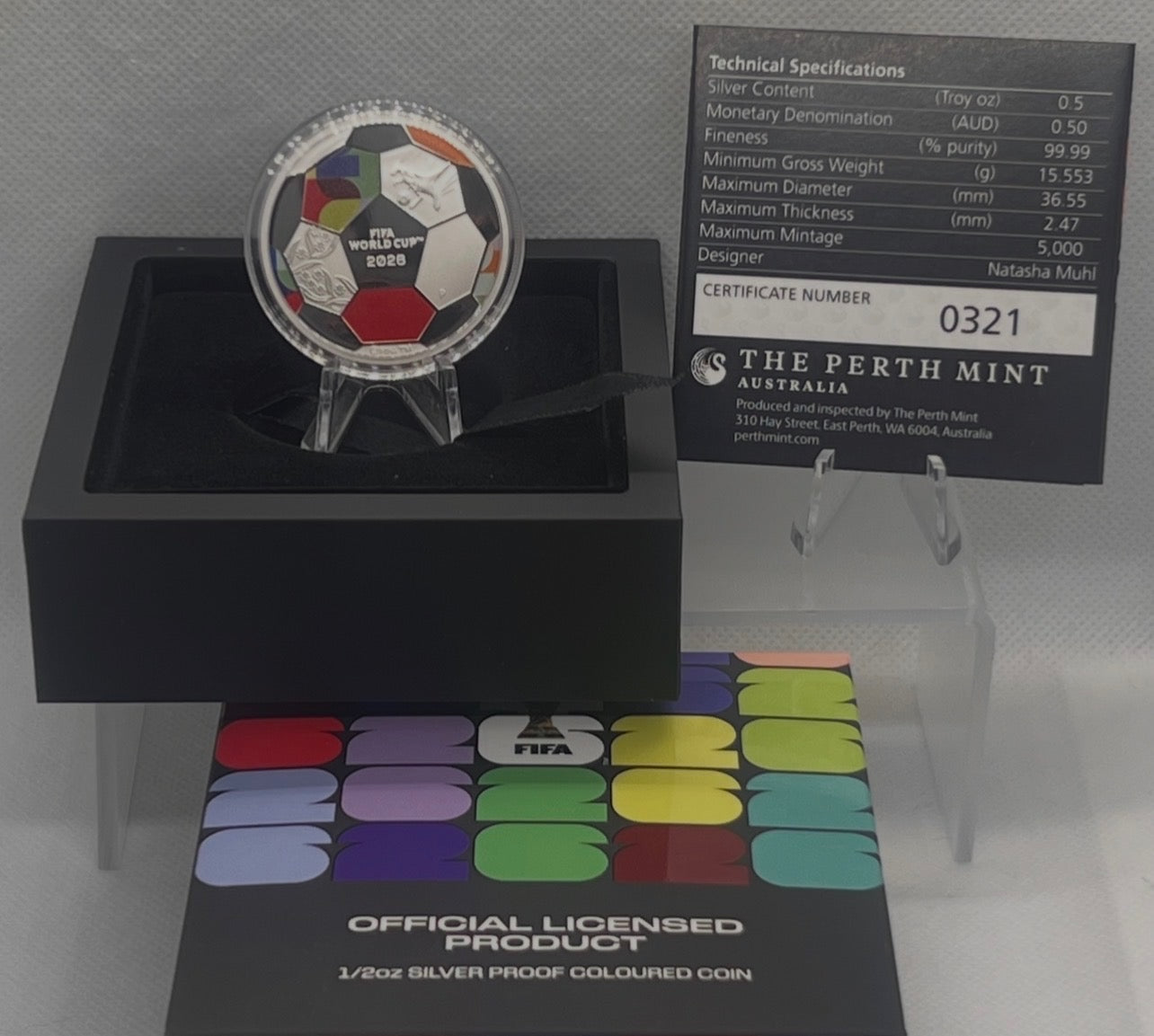 FIFA World Cup 2026™ 1/2oz Silver Proof Coloured Coin – Cosican Coins